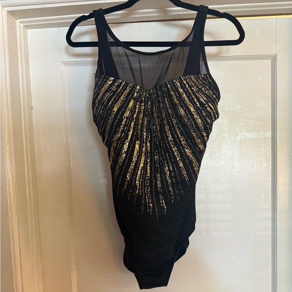 Chico's | Swim | Chicos Black And Gold One Piece Swimsuit With Sunburst ...